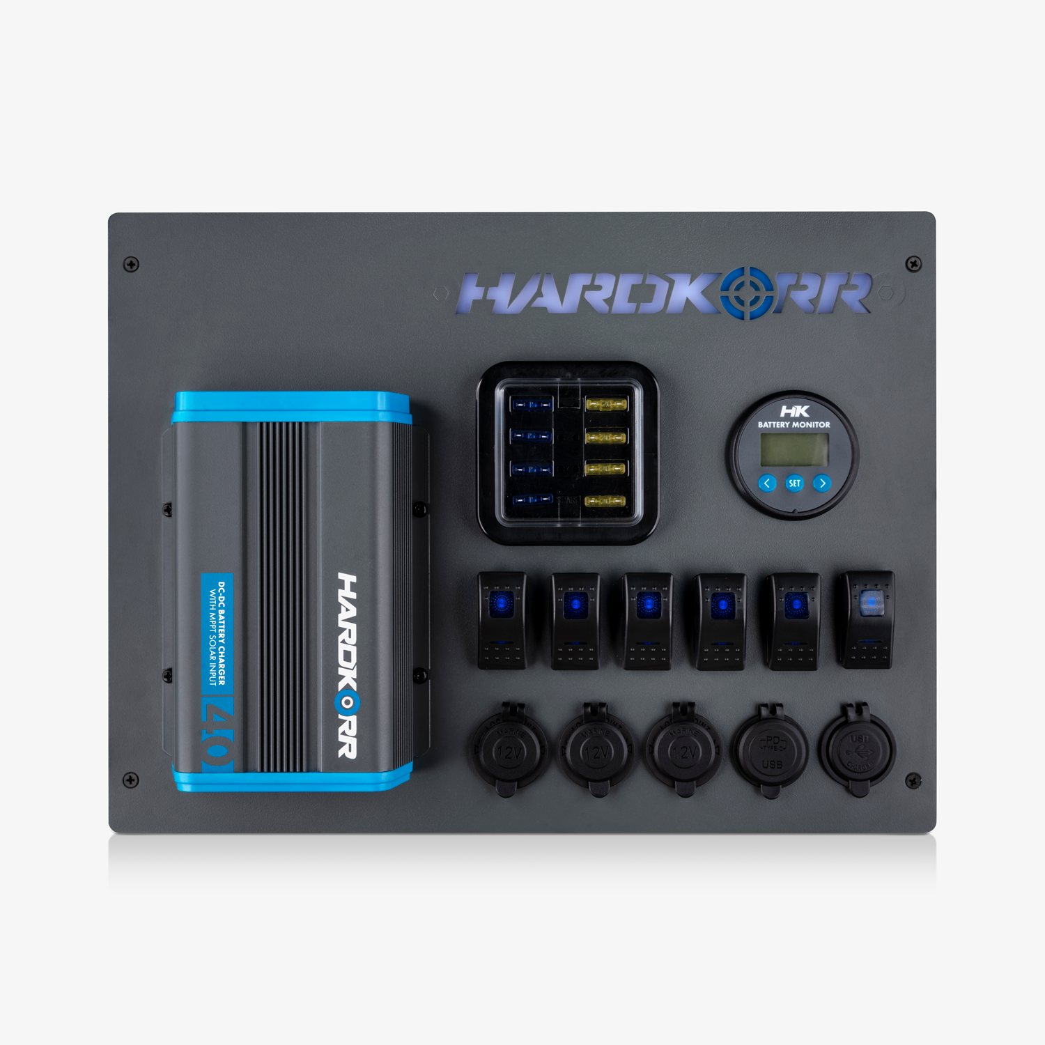 12V Control Hub With 40A DC-DC Charger – HARDKORR