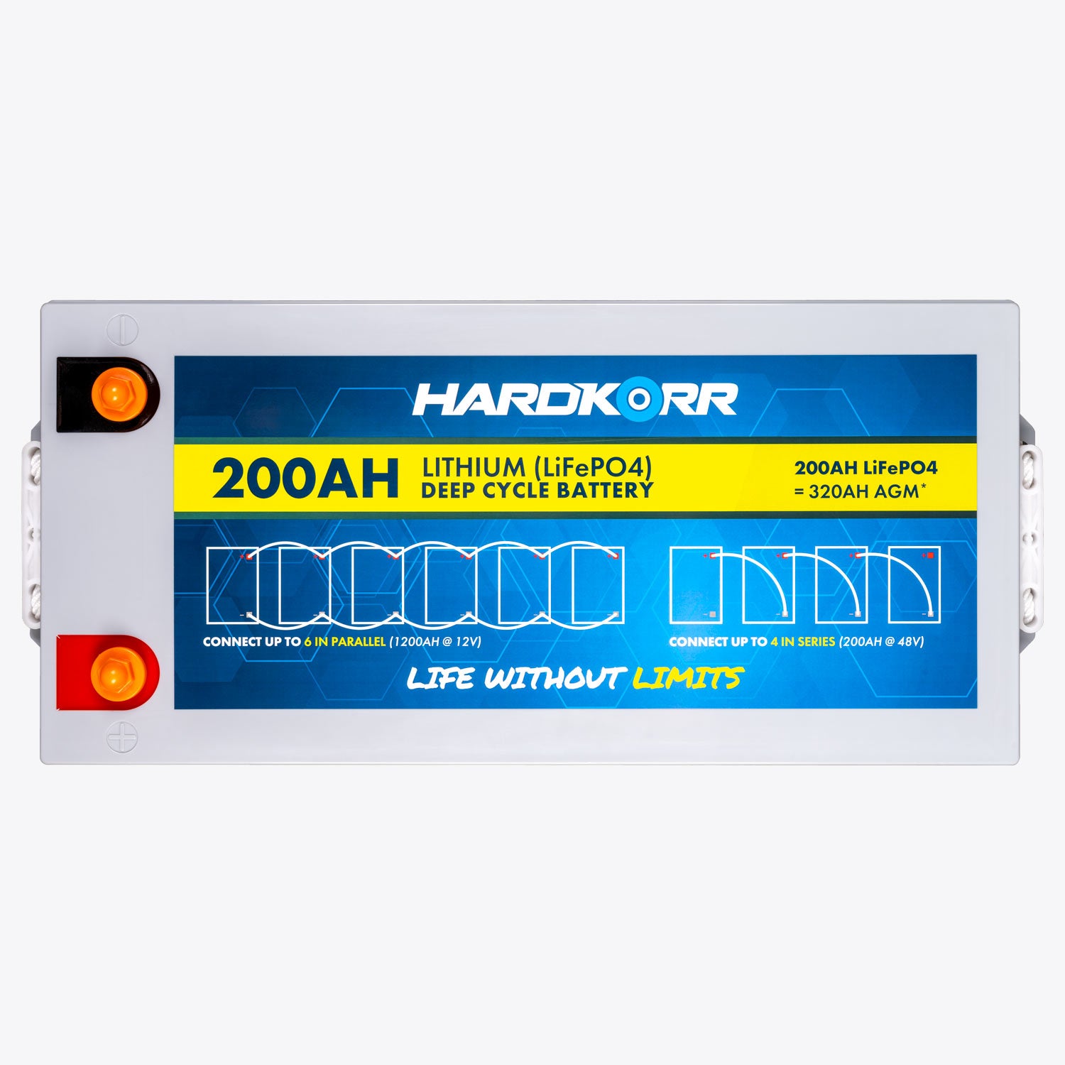 200Ah Lithium (LiFePO4) Deep Cycle Battery – HARDKORR