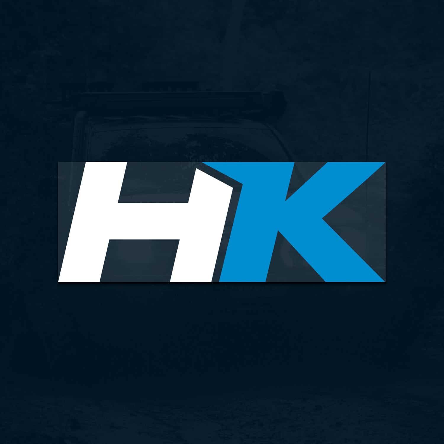 HK Sticker White/Blue – HARDKORR